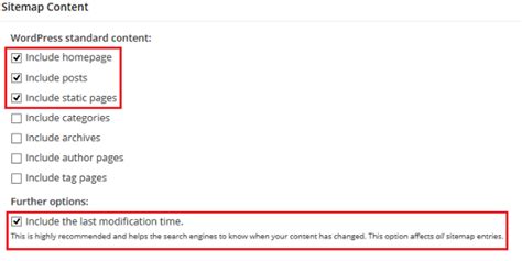 Configurations For Google XML Sitemaps Wordpress Plugin