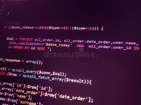 php screen code development monitor programming concept background database systems concept