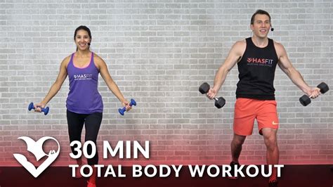 30 Minute Total Body Workout With Dumbbells Home Strength Training Full Body Workout With