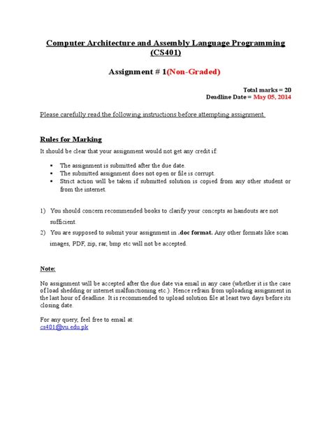 cs401 1 solution file pdf assembly language computer hardware