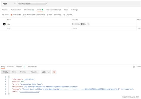 开发技术 postman测试springboot项目接口，出现415报错，unsupported media type（排查过程） springboot unsupported media