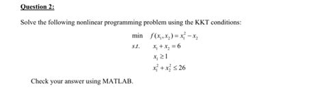 solved question 2 solve the following nonlinear programming
