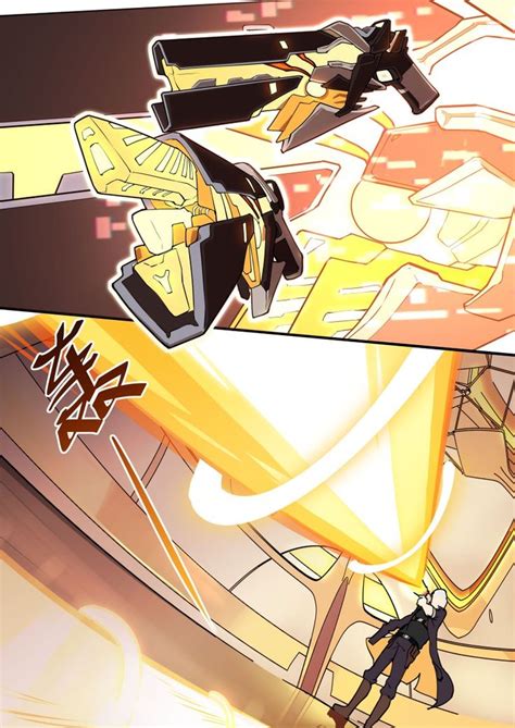 An Anime Scene With Two People Standing In Front Of A Yellow And Black Object