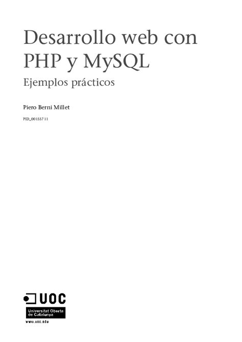 pdf desarrollo web con php y mysql ejemplos prácticos repositorio instituto superior
