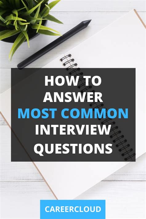 A Notepad With The Words How To Answer Most Common Interview Questions