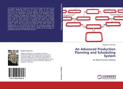 an advanced production planning and scheduling system 978 3 8465 5805 8 3846558052