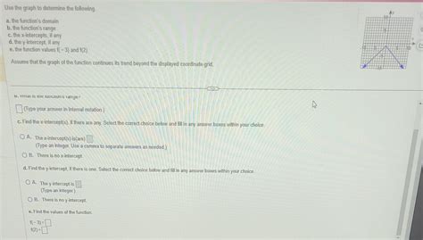 solved use the graph to determine the following a the