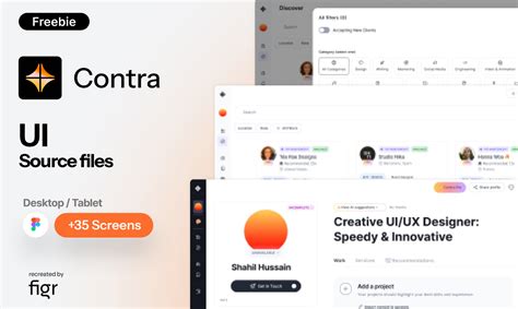 Contra UI Free UI Kit Recreated Figma