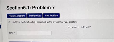 solved 1 point find the function f x described by the