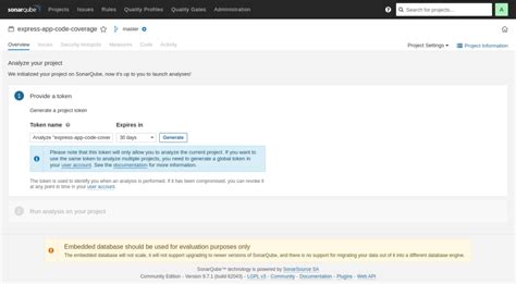 implementing sonarqube code coverage in a simple javascript application aviator blog
