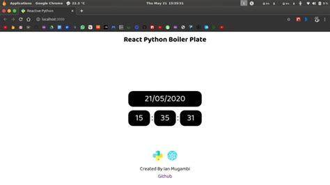 github mugambi ian reactive python a react python boiler plate for easily getting started