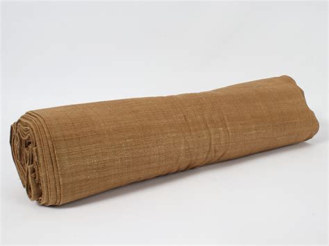 Desert Brown Textured Khadi Khaddar Cotton Fabric From Handloom Laghu