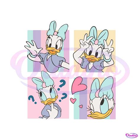 Vintage Daisy Duck Disney Cute Svg Graphic Design File
