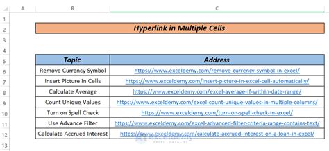 How To Hyperlink Multiple Cells In Excel 3 Ways ExcelDemy