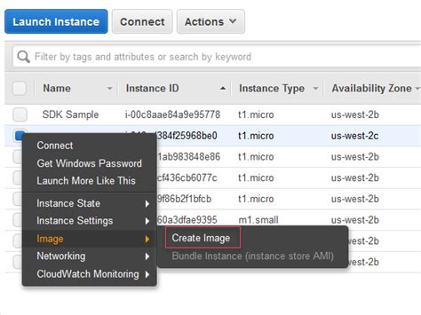 Create An AMI From An Amazon EC Instance AWS Toolkit For Visual Studio