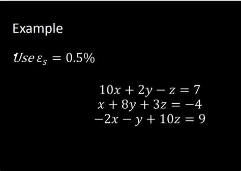 solved using 2a gauss seidel method isolation 2b