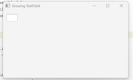 Java How Do I Have A Javafx TextField Width Grow Dynamically Stack