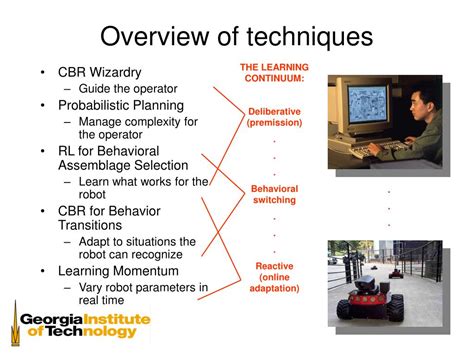 ppt multi level learning in hybrid deliberative reactive mobile robot architectural software