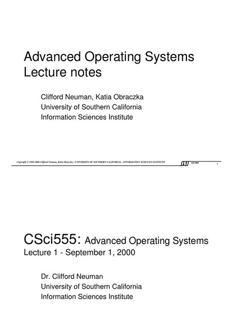 advanced operating systems lecture notes pdf distributed computing operating system