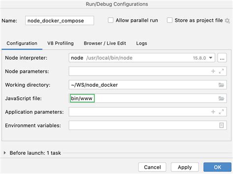 node js with docker compose appcode documentation