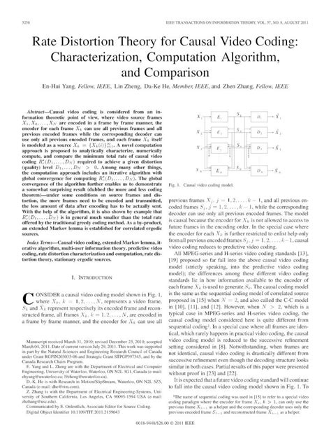 pdf rate distortion theory for causal video coding dokumen tips