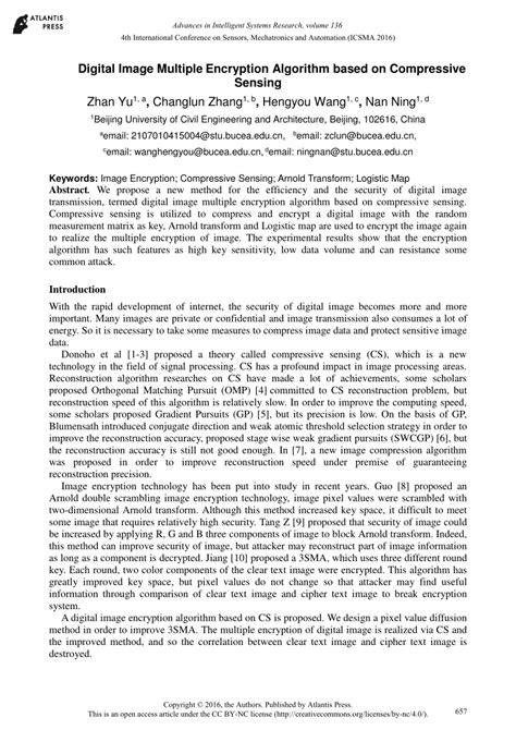 pdf digital image multiple encryption algorithm based on compressive sensing