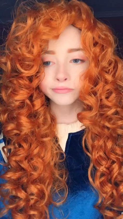 Pretty Redhead Redhead Girl Orange Hair Blue Hair Merida Cosplay Red Hair Freckles
