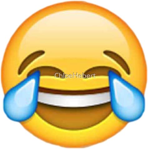 Crying Laughing Emoji Stickers By Chloe Hebert Redbubble