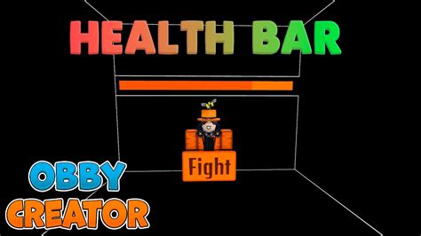 How To Make Health Bar In Obby Creator Remake YouTube