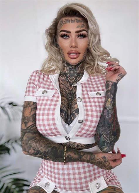 Britains Most Tattooed Woman Bombarded With Cheeky Messages After Topless Snap Daily Star