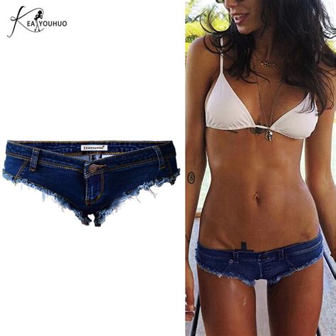 Buy Pole Dance Short Sexy Womens Blue Thong Women Shorts Jeans Denim Micro