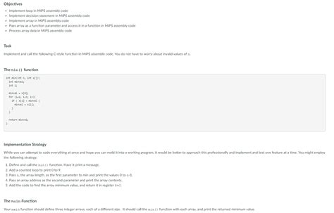 solved objectives implement loop in mips assembly code
