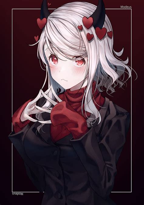 Hd Wallpaper Helltaker Modeus Helltaker Anime Anime Girls Horns Demon Girls Wallpaper