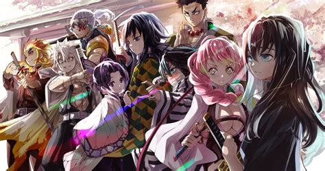 Kochou Shinobu Kanroji Mitsuri Rengoku Kyoujurou Tomioka Giyuu Shinazugawa Sanemi And 4