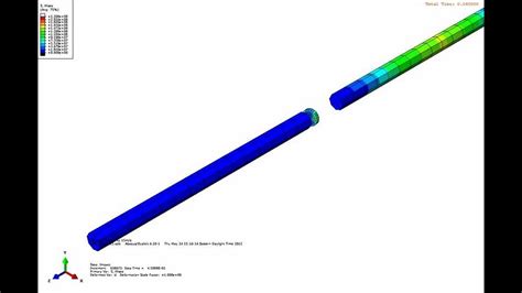 abaqus simulation split hopkinson bar 15m s impact youtube