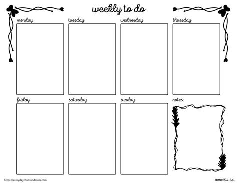Weekly Planner Printable To Do List Planner Okgo Net
