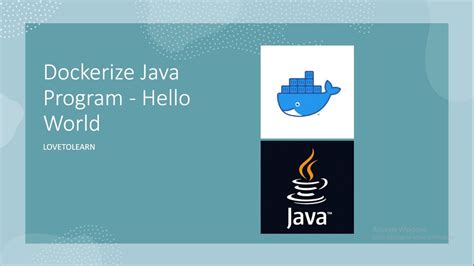 Dockerize Java Program Hello World Docker Beginners YouTube