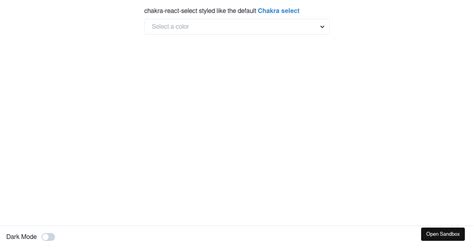 Chakra React Select Styled Like A Default Chakra Select Forked