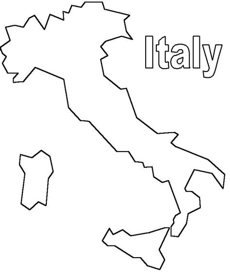 Cartina Dell Italia Da Colorare Per Bambini