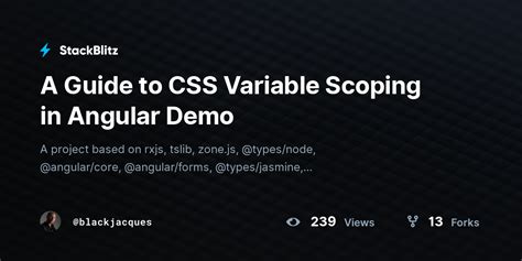 A Guide To Css Variable Scoping In Angular Demo Stackblitz