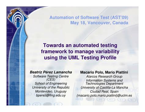 pdf towards an automated testing framework to manage variability using the uml testing profile