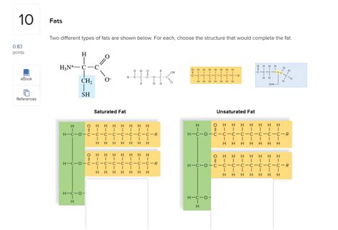 Solved 10 Fats Two Different Types Of Fats Are Shown Below Chegg