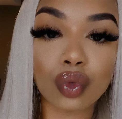 Beautiful Lips Beautiful Black Women Big Lips Natural Pout Face Prom Eye Makeup Septum Ring