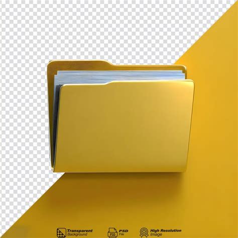 Premium PSD Computer Folder Icon Isolated On Transparent Background