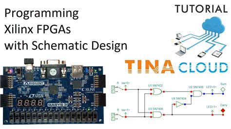 programming xilinx fpga boards with schematic design entry using tinacloud youtube