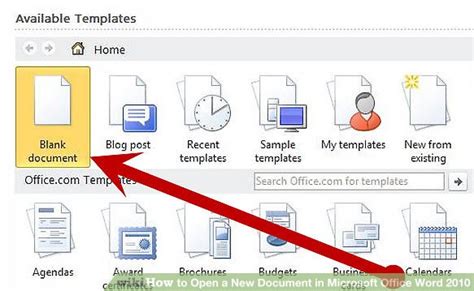 How To Open A New Document In Microsoft Office Word 2010 5 Steps