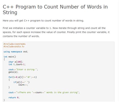 c program to count number of words in string cprogrammerbase c web tech programmer