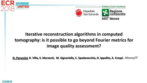 pdf iterative reconstruction algorithms in computed tomography is it possible to go beyond