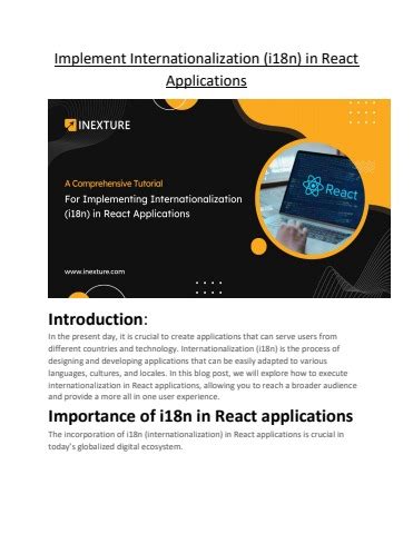 Implement Internationalization I18n In React Applications