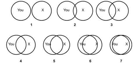 The Seven Pairs Of Increasingly Overlapping Circles Describing The